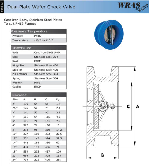 Double Plate Check Valves from Industrial Water Equipment Ltd