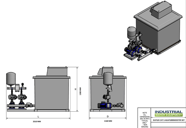 Duplex CAT 5 Break Tank with Booster Pump - Technical Data - | IWE Ltd